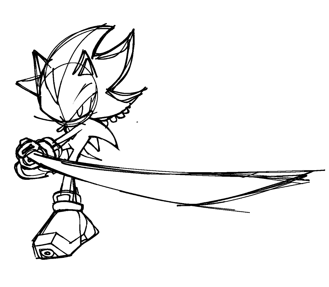 Shadow The Hedgehog With A Sword