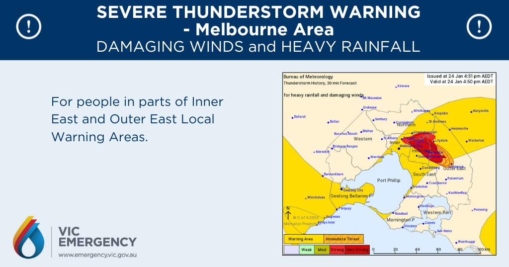 Vicemergency On Twitter Severe Thunderstorm Warning Melbourne Area