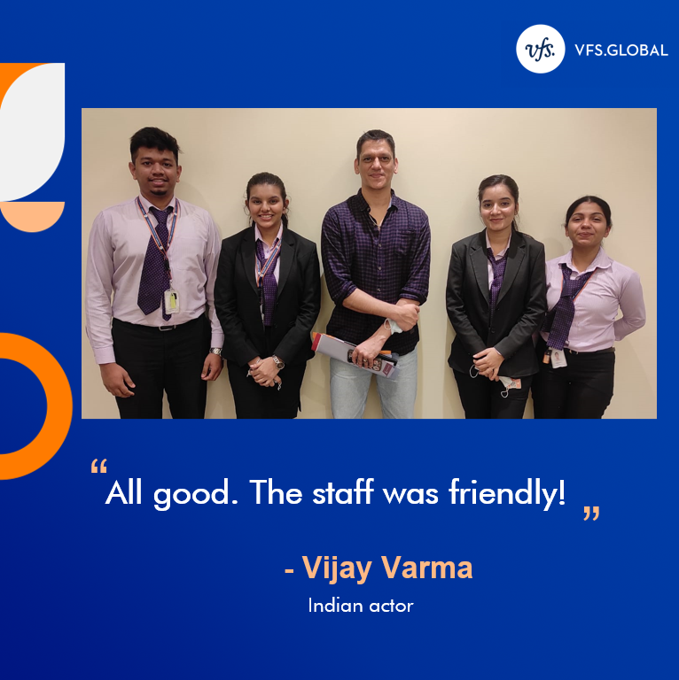 VFS Global on Twitter: "Our team was extremely pleased to receive this wonderful feedback from ...