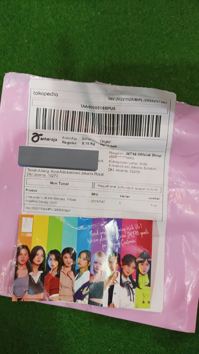 JKT48yukkyi47☃ on Twitter: "何かとどいたが、、 なんだこれ？ @officialJKT48 確かにchristy bd t-shrits にこのカードなかったきは ...