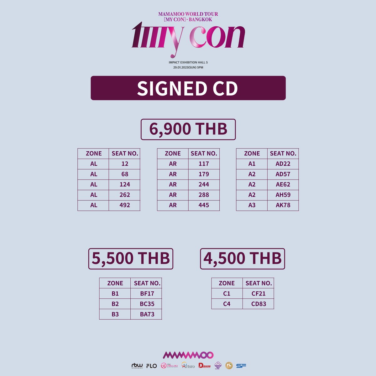 DSHOW Thailand on Twitter: "📣ประกาศเลขที่นั่งผู้โชคดีที่ได้รับสิทธิพิเศษ Winners Announcement ...