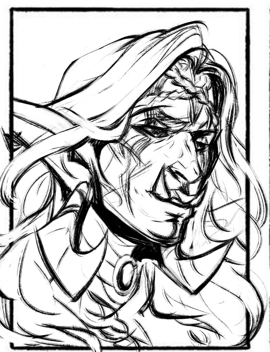 「First part is ready I tried to sketch without tone, it's a」Sehnaの漫画