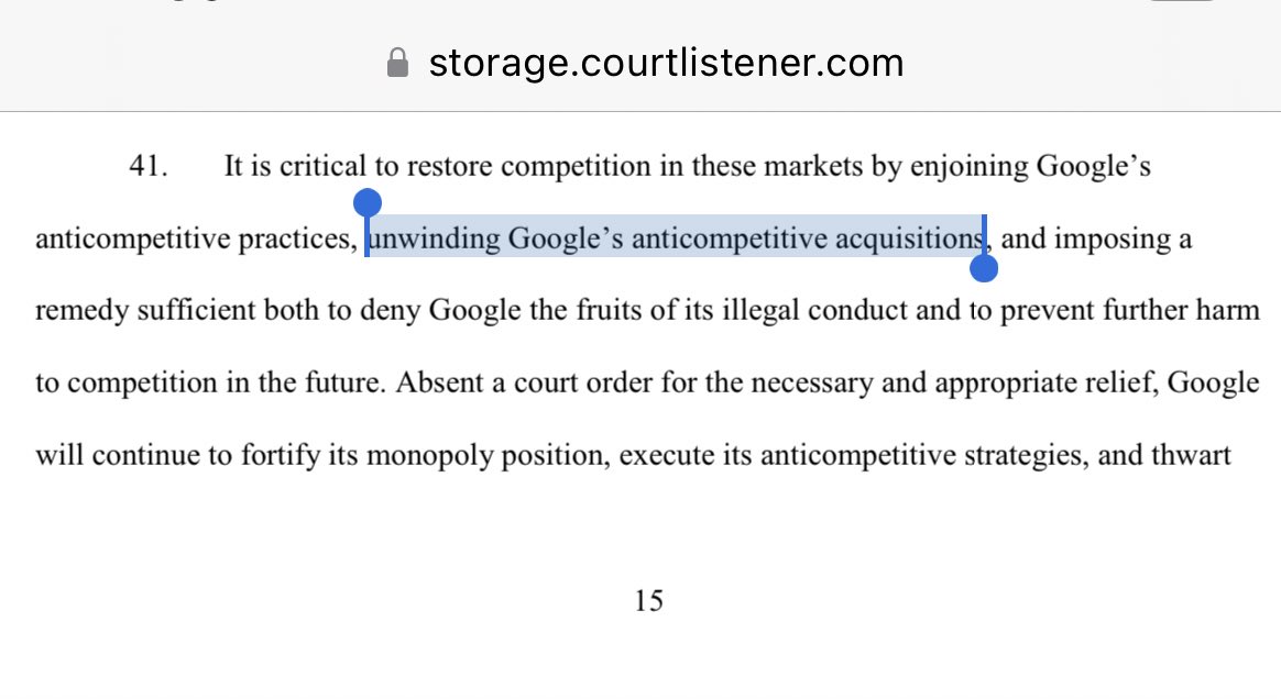 Ken Klippenstein on Twitter: "Justice Department antitrust lawsuit calls for breaking up Google ...