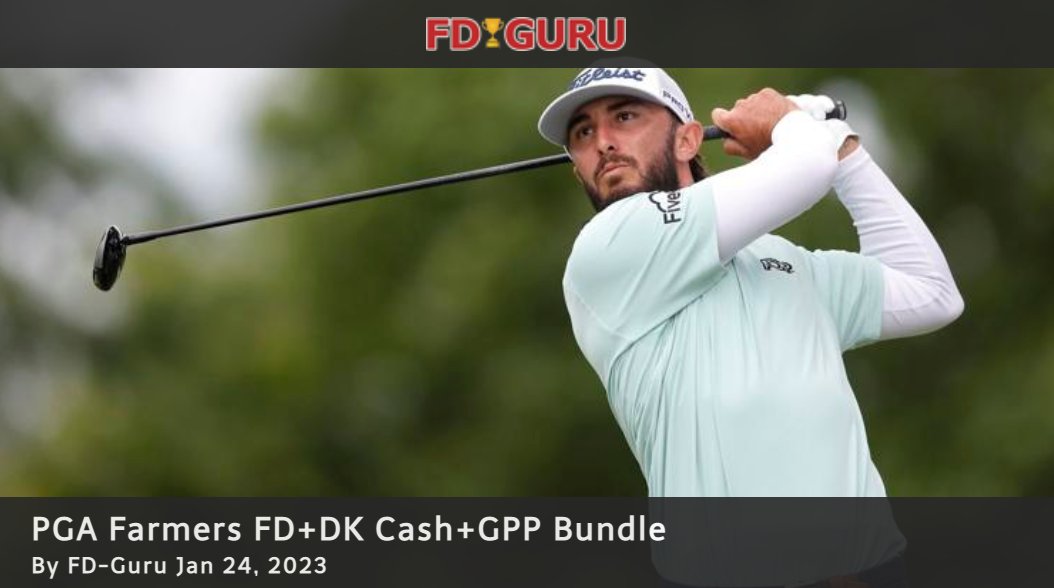 FD-GURU ™ on Twitter: "RT @fd_guru: PGA content for the Farmers Insurance Open tomorrow is ...