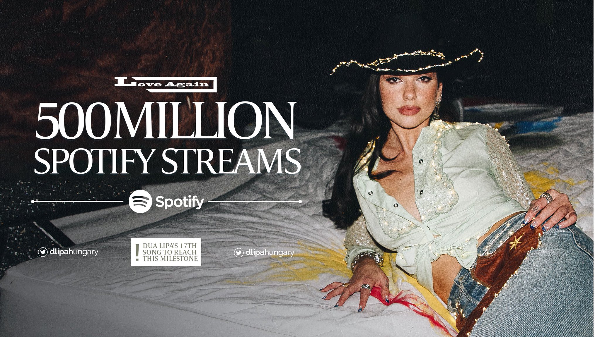 Dua Lipa Hungary on Twitter: "🎧 | “Love Again” has surpassed 500 Million streams on Spotify! It ...