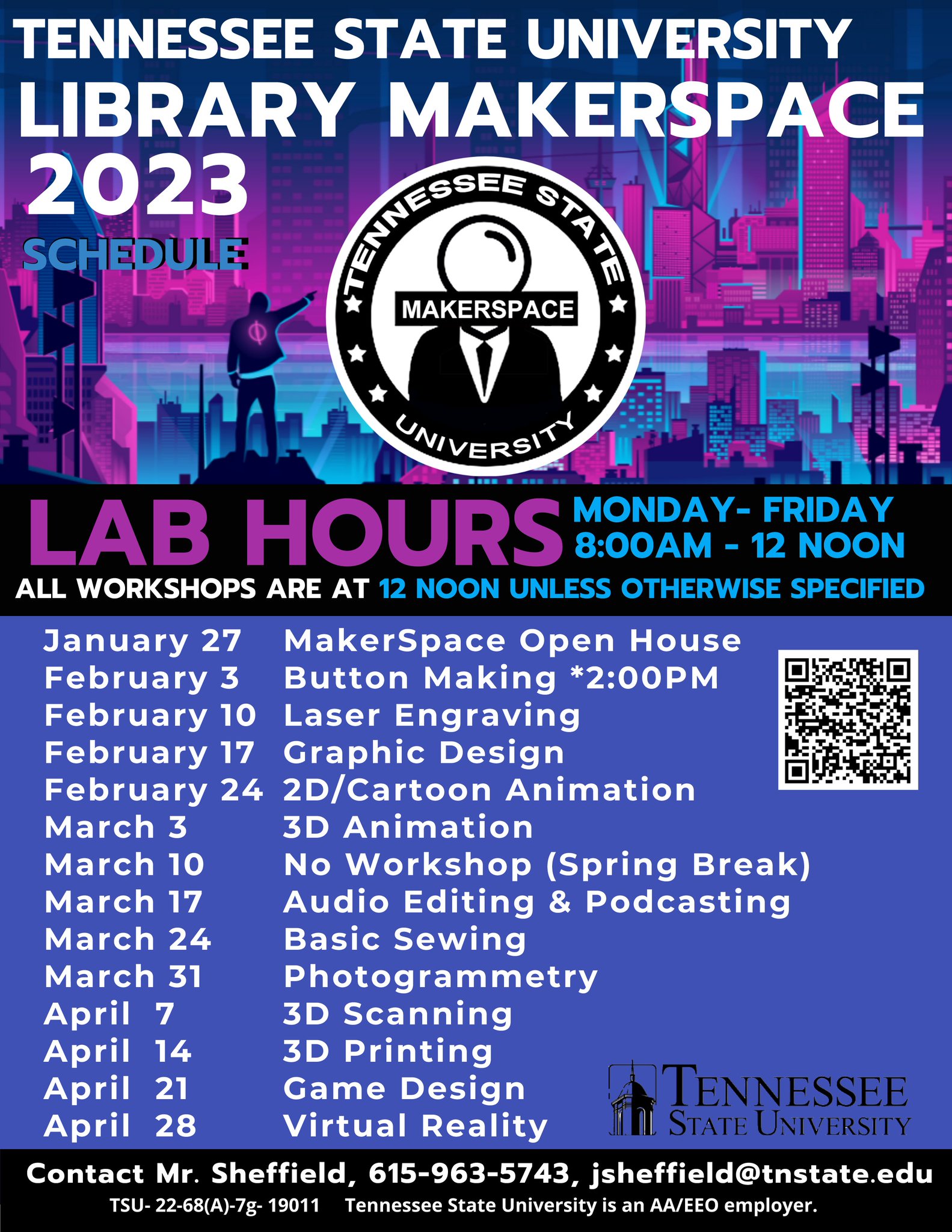 Tennessee State U. Libraries & Media Centers on Twitter: "Did know about our MakerSpace ...