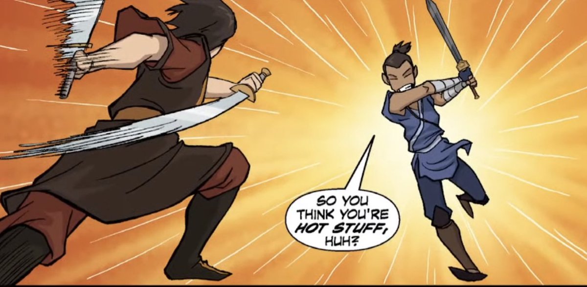 Veronica on Twitter: "RT @dailycloudfamly: katara proudly cheering for sokka in his sword fight ...