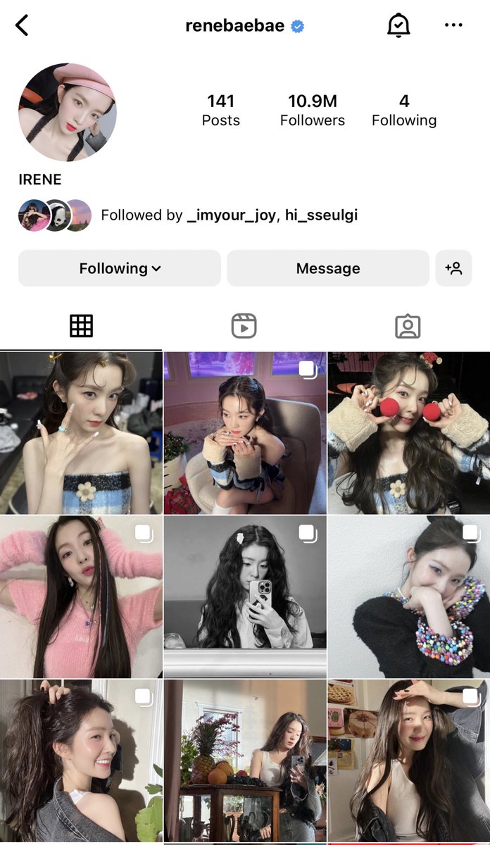 💝 Almost 11M followers for renebaebae on Instagram! Follow #IRENE personal Instagram if you ...