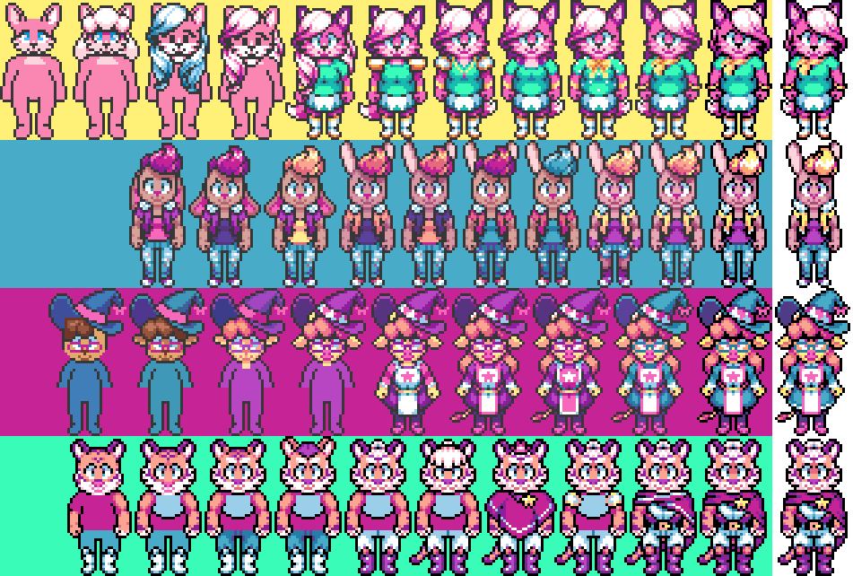 Bobby Schroeder (art mode) on Twitter: "early sprite WIPs and scrapped variants for the main ...