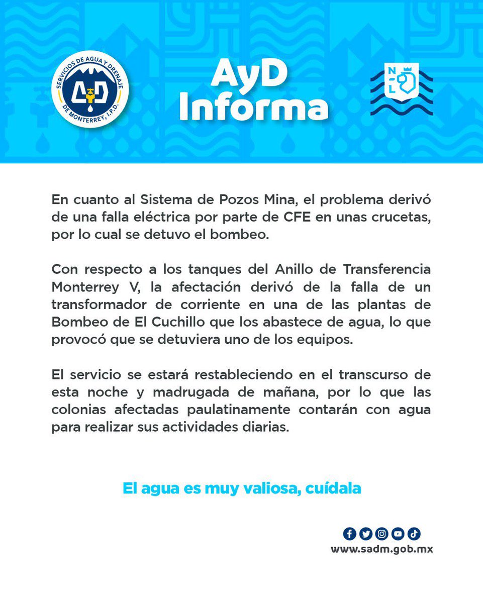 Agua y Drenaje Mty on Twitter: Agua y Drenaje Mty on Twitter: