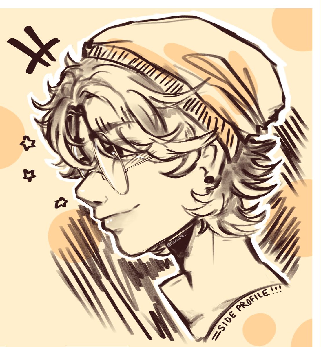 「take a moment to look at this side profile i drew thank you」floorb !! 🍓の漫画