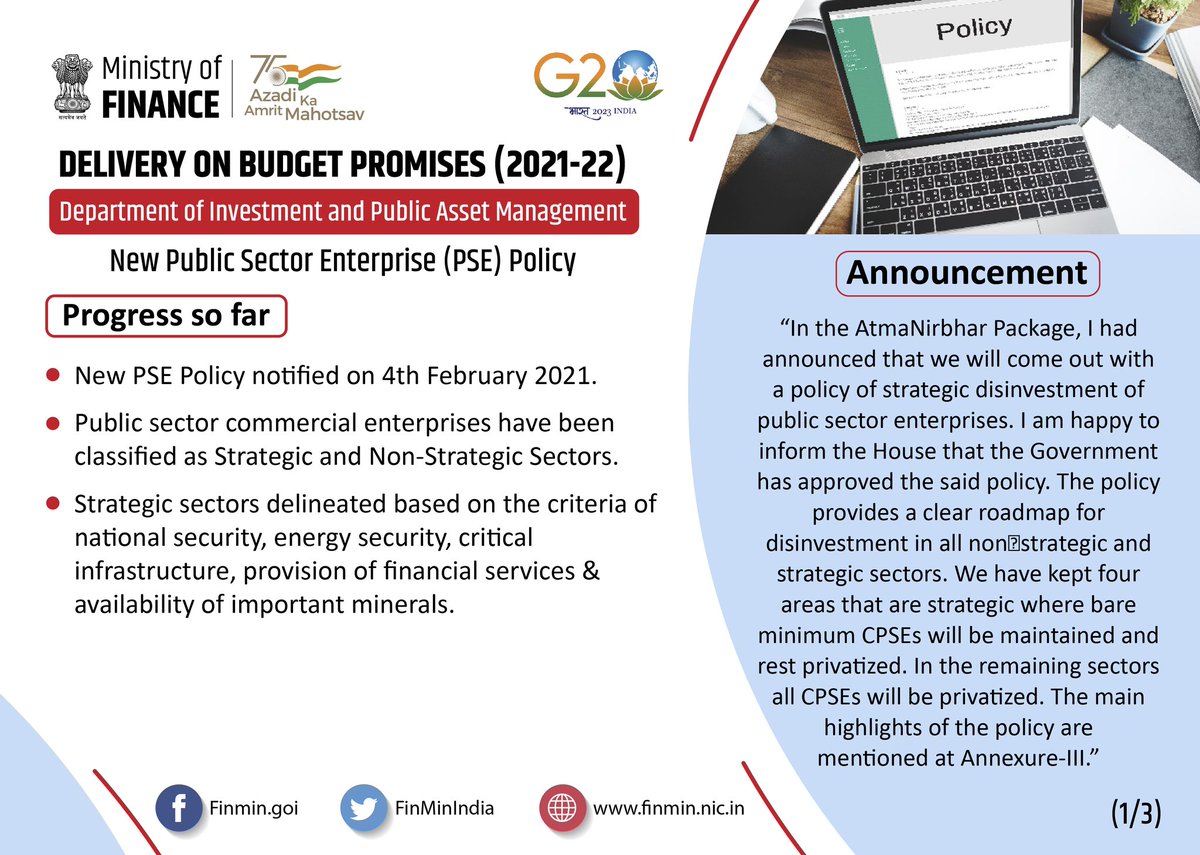 Ministry of Finance on Twitter: "The New Public Sector Enterprise Policy provides a clear ...