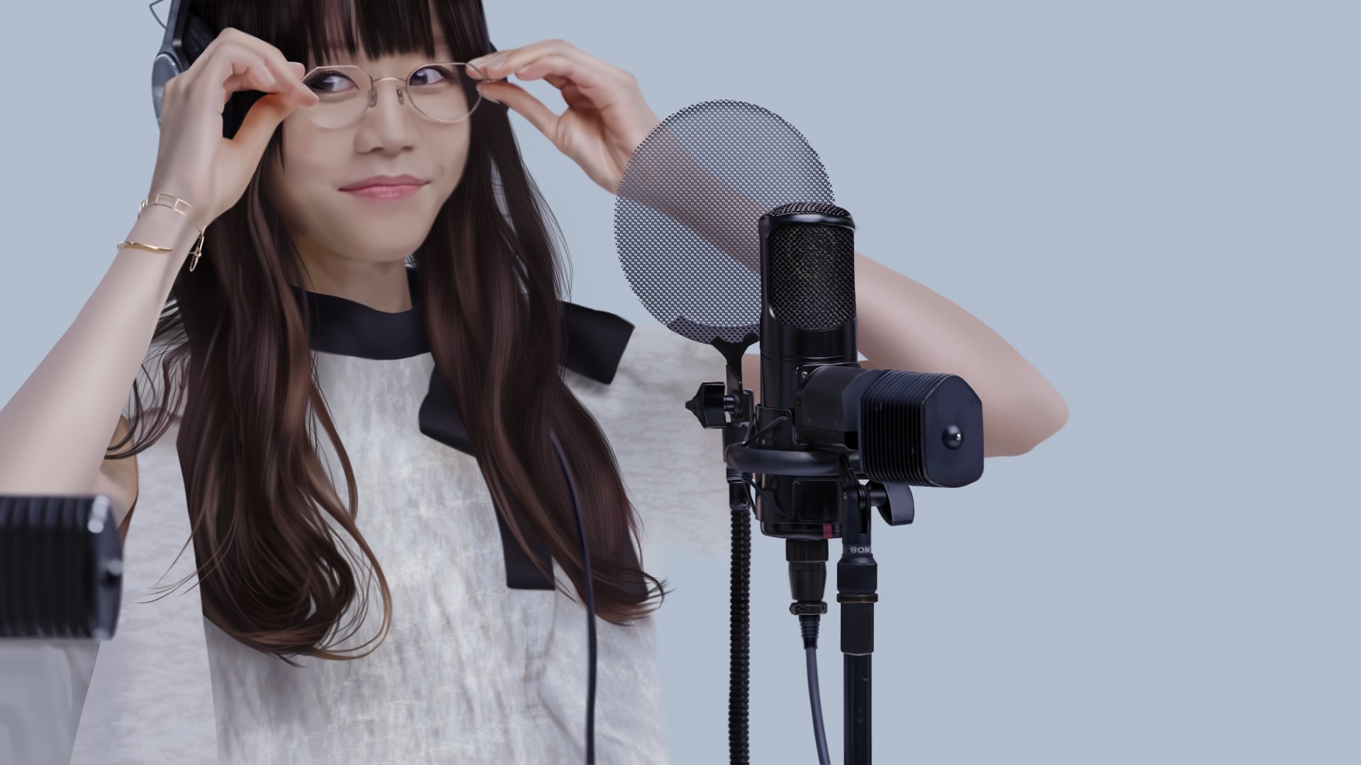 yuuri🎨 on Twitter: "Aimer-THE FIRST TAKE おもかげ 模写 完成しました!! Aimerさんの服の質感出すのに工夫したのとマイクかなり頑張って描きました ...