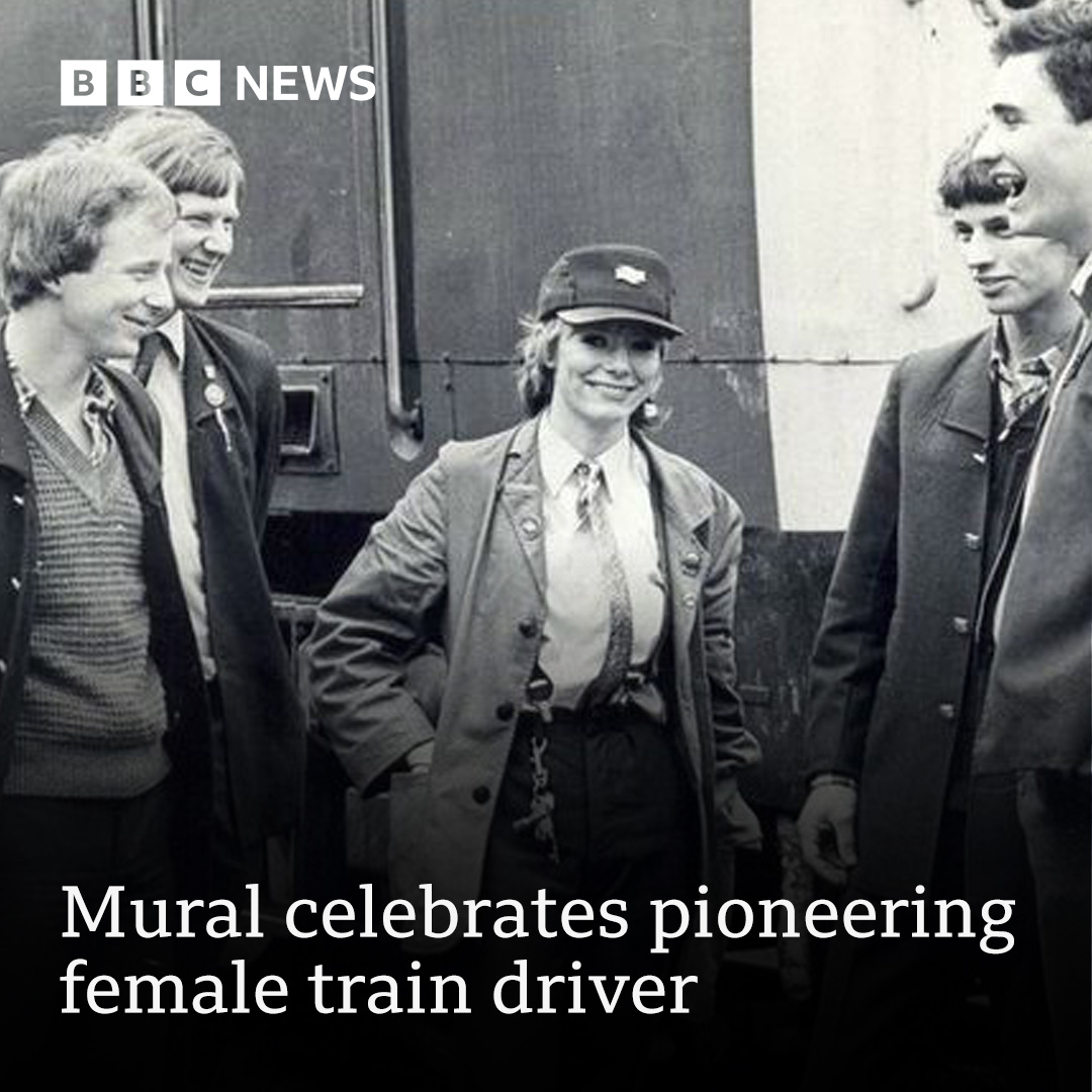 A mural celebrating one of the UK's first female train drivers has been ...