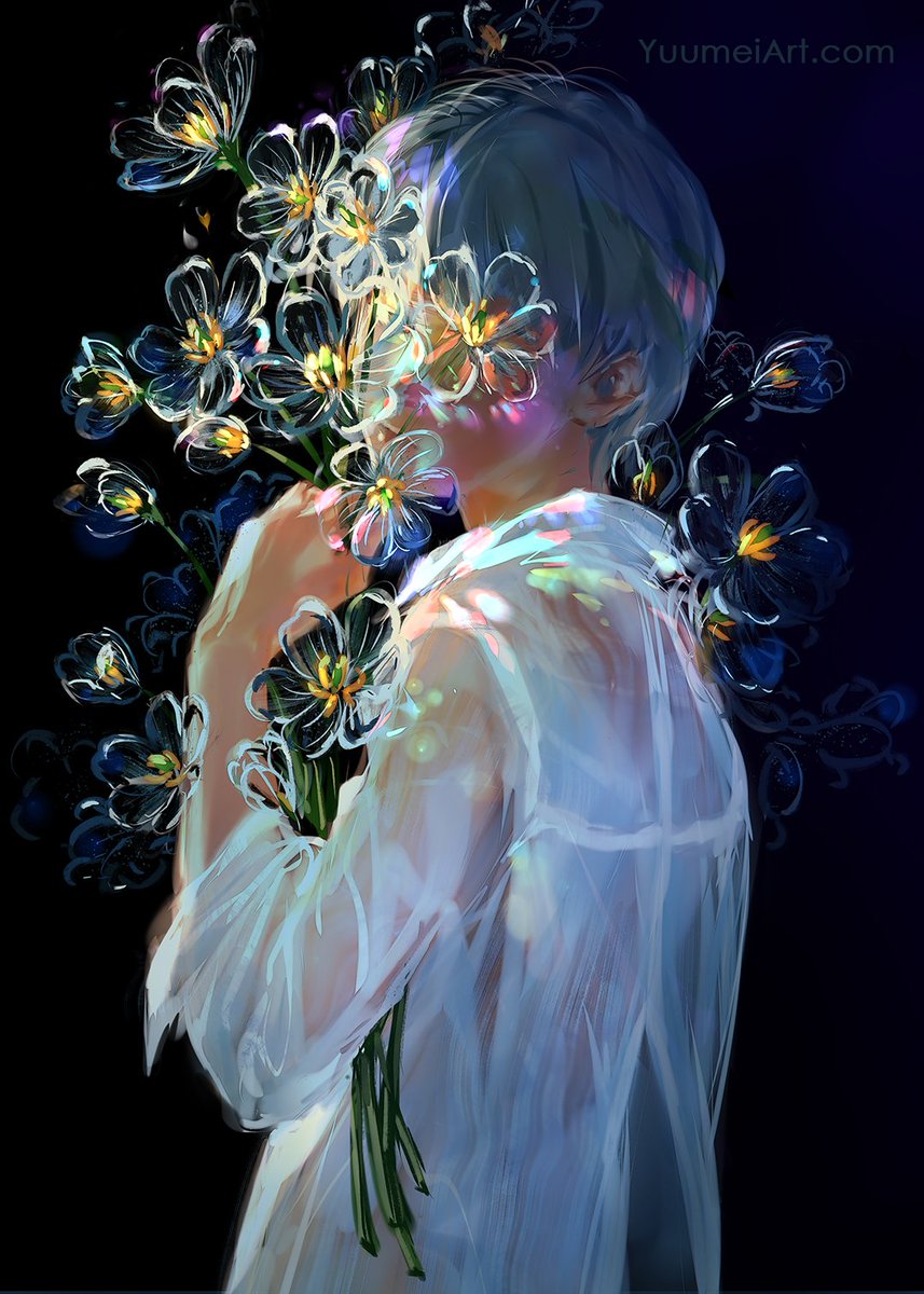 Yuumei on Twitter: "Skeleton Flower"
