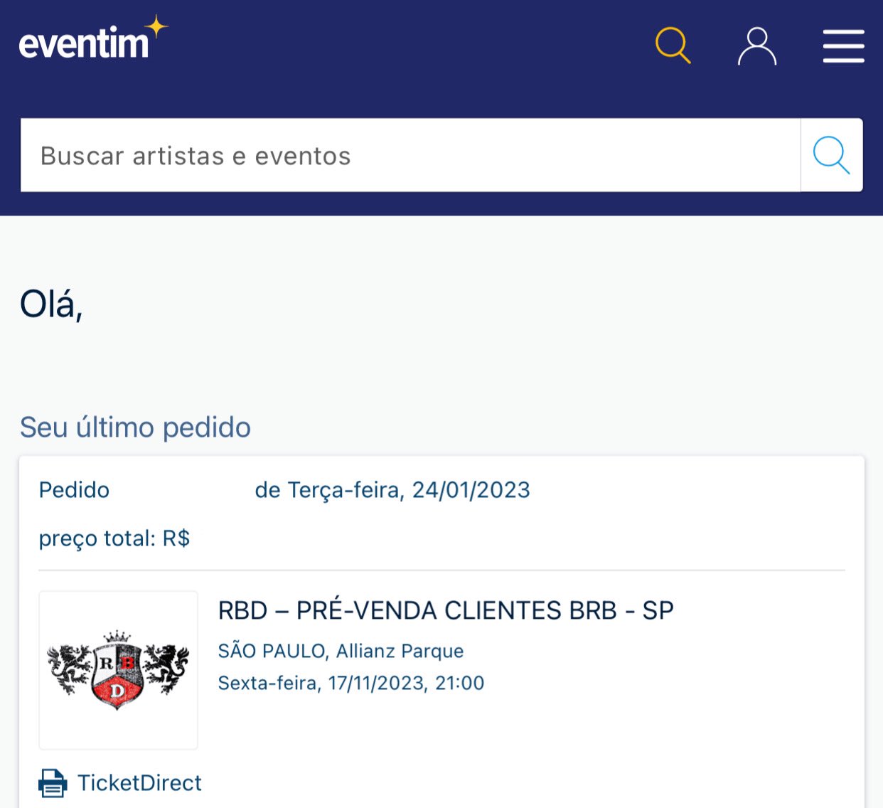 bea triz ⋆ rbd on Twitter: "COMO COMPRAR INGRESSO NA EVETIM - com prints https://t.co/IVpGjXWpKS ...