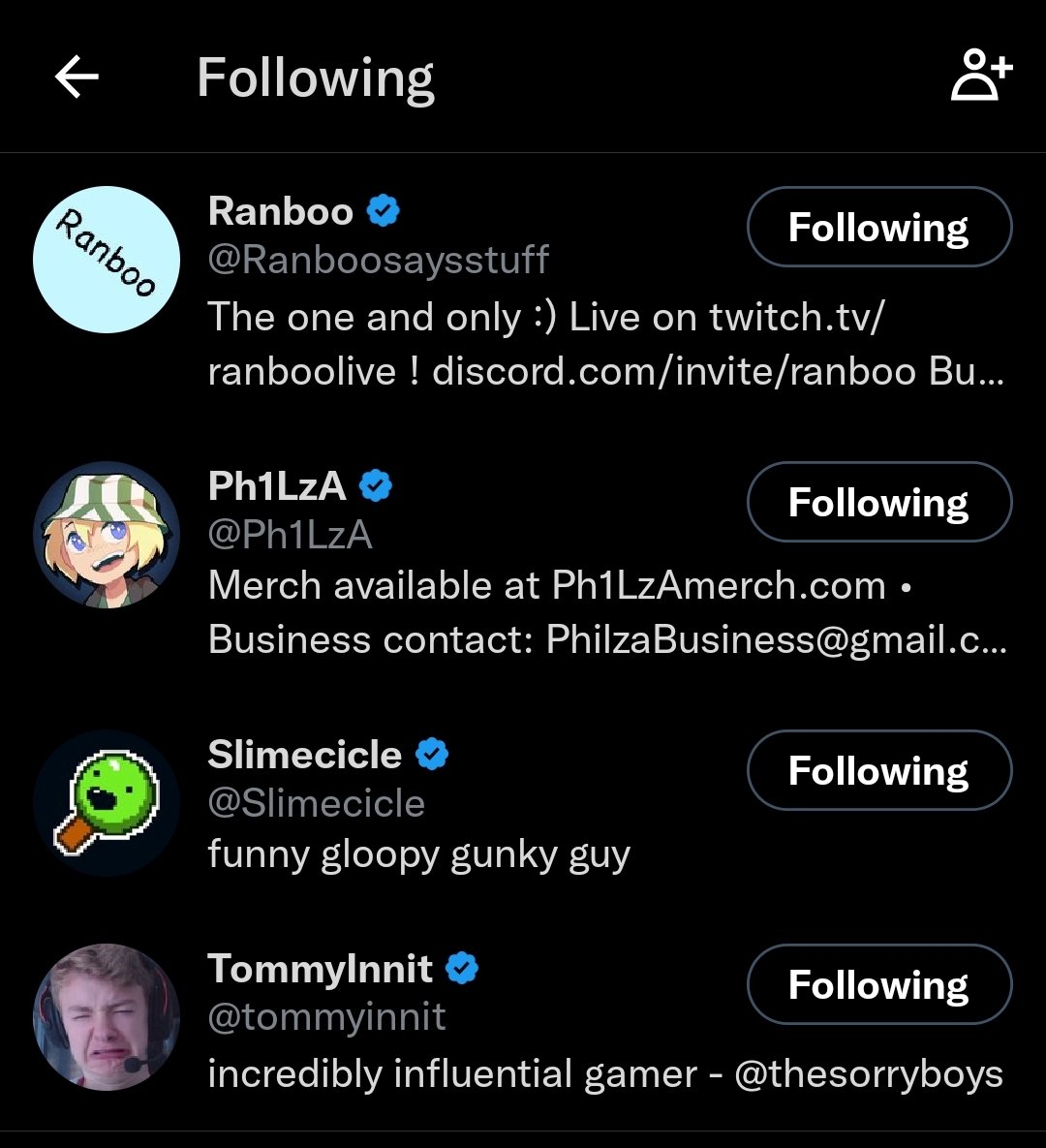 blake 💣💥 on Twitter: "okay. the account was following Wilbur. Charlie and Tommy made those ...