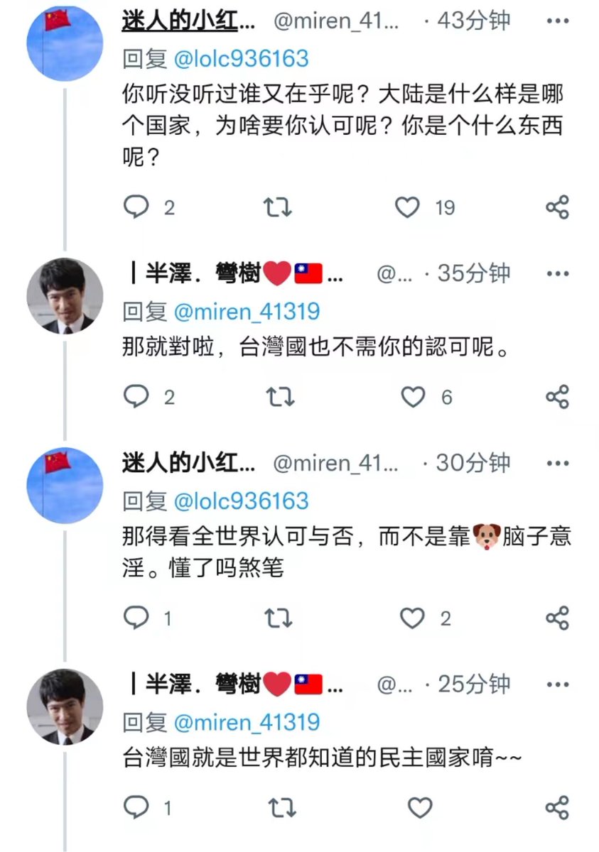 迷人的小红🇨🇳 On Twitter 这脑残天天意淫台湾国,一要证据就开始转移话题😂