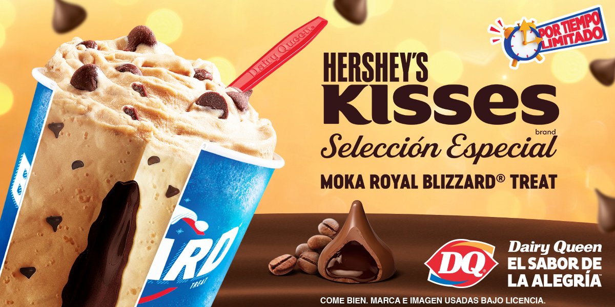 Dairy Queen® México on Twitter: "Creamos el delicioso Hershey’s Kisses Selección Especial Moka ...