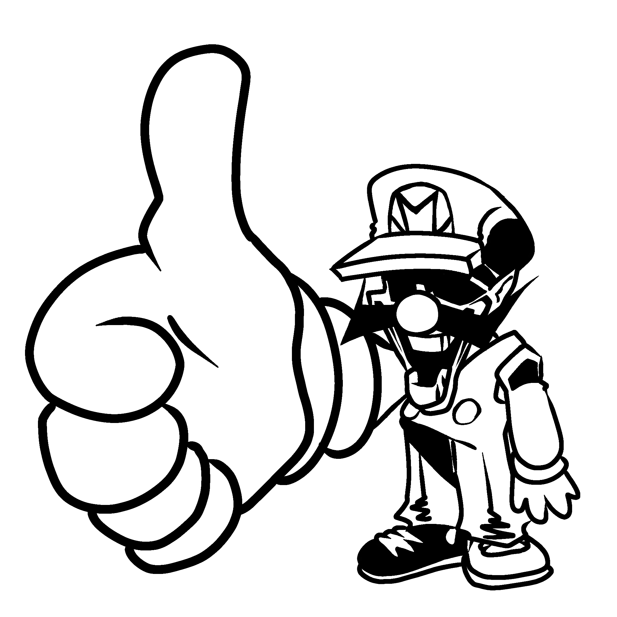 Gangster Luigi Drawing