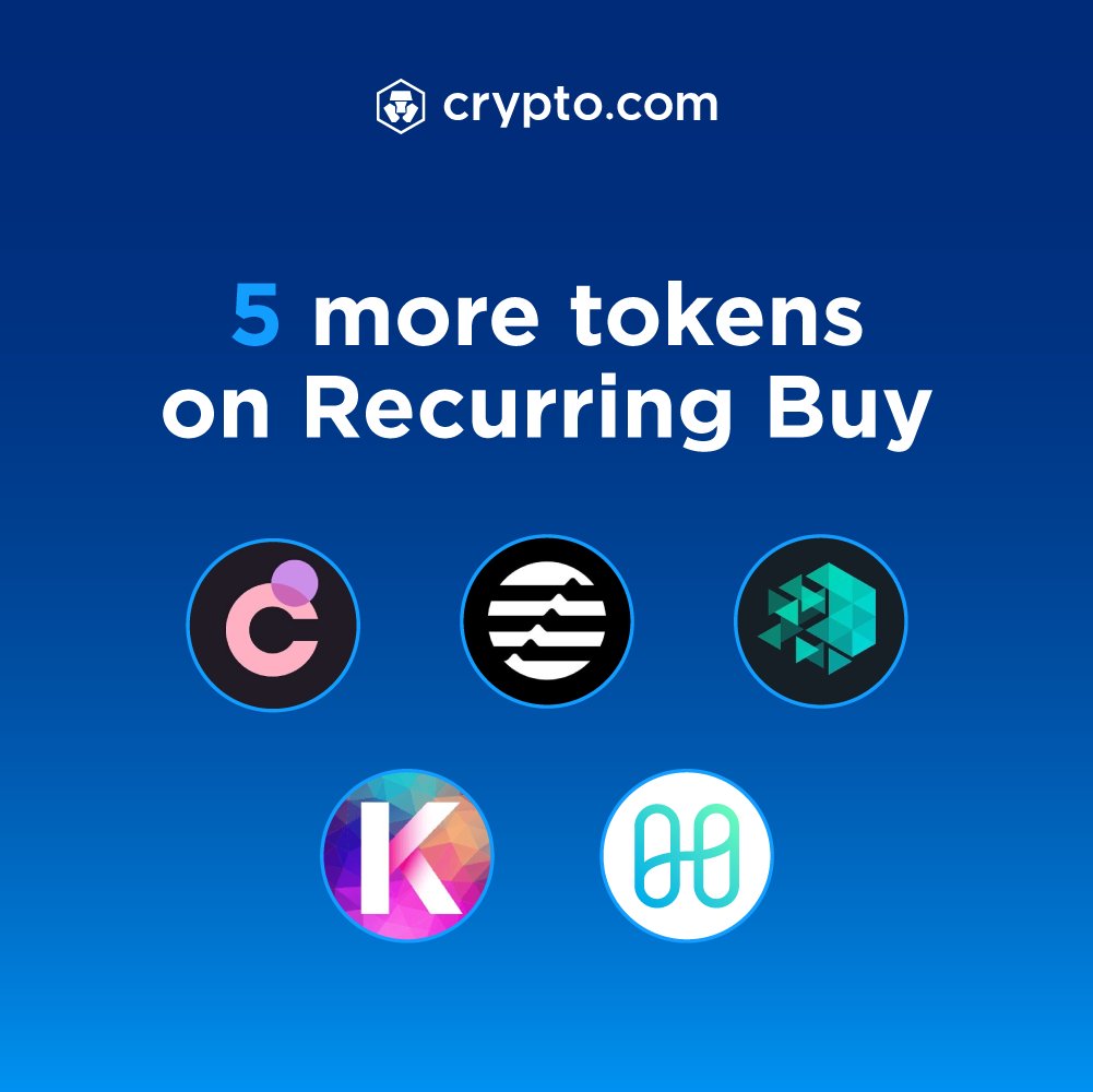 Crypto.com on Twitter: "🆕 Recurring Buys: 5 more tokens are now available! Automate your ...