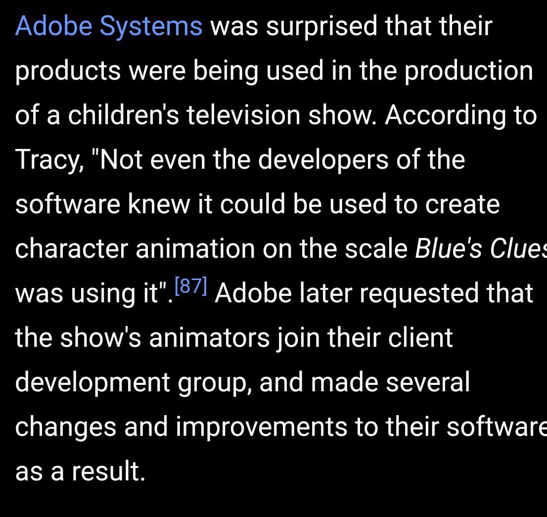 Backstage Clues on Twitter: "Blue’s Clues was one of the first shows to use Adobe software on a ...
