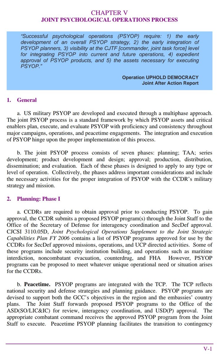 1. Psychological Operations - (Psyops) 10 January 2010 "This ...