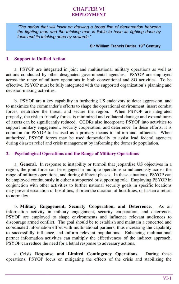 1. Psychological Operations - (Psyops) 10 January 2010 "This ...