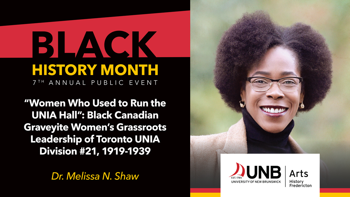 UNB Department of History on Twitter: "Please join us for UNB History's 7th Annual Black History ...
