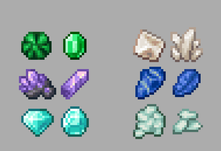 Diamond Ore Minecraft Pixel Art