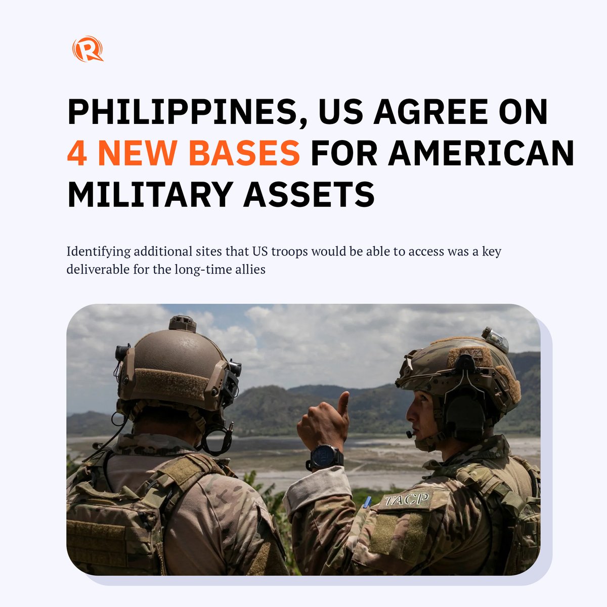 The Philippines And The Us Have Agreed On Four New Local Bases In The