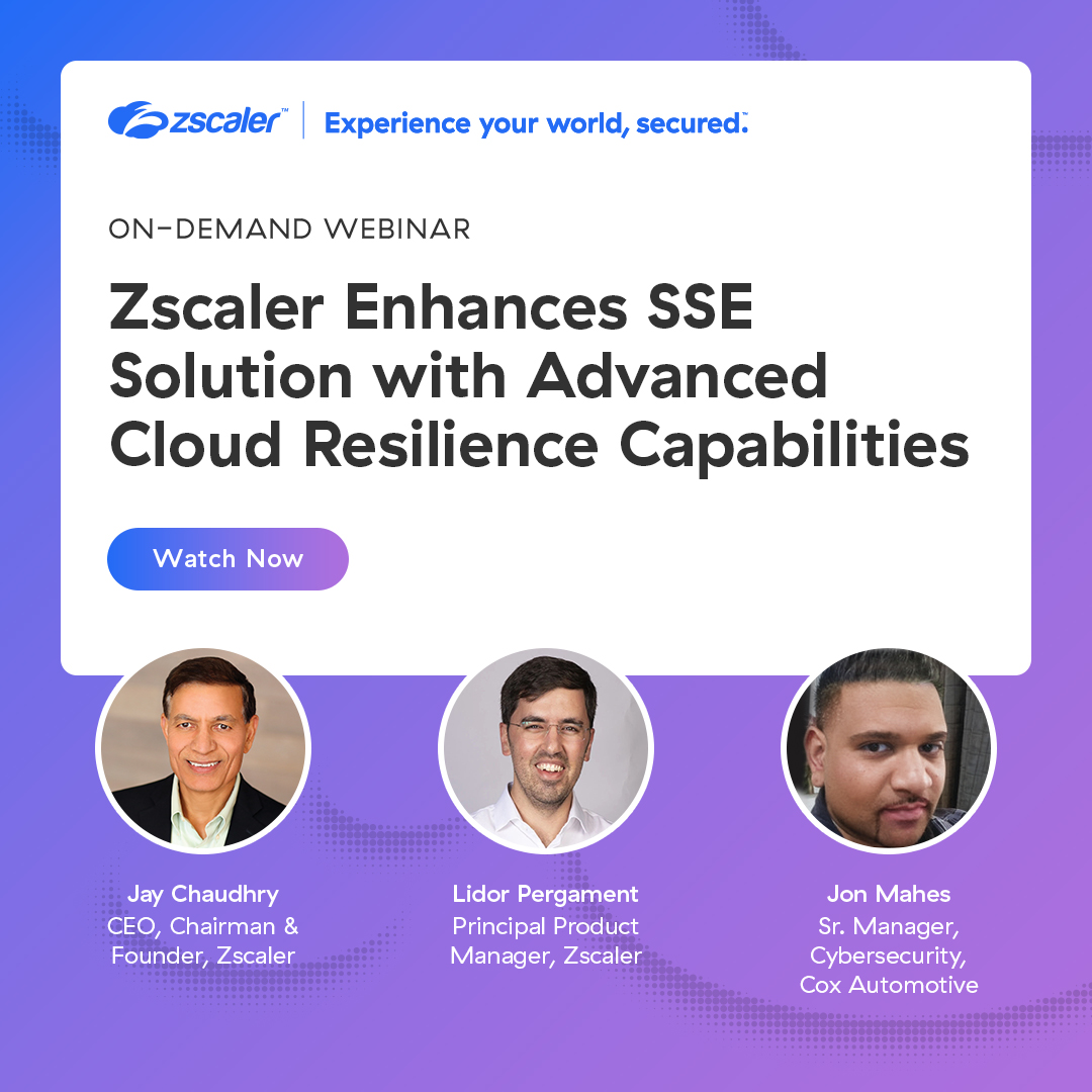 Zscaler on Twitter: "Missed yesterday's debut of the all-new Zscaler Resilience? Check out the ...