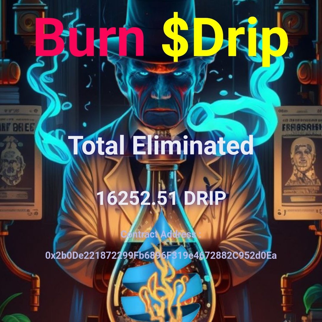 💧Droplit | The First Algorithmic Drip on Twitter: "16,252 Drip Burnt 💧 And More To Go!!! 🌊 https ...