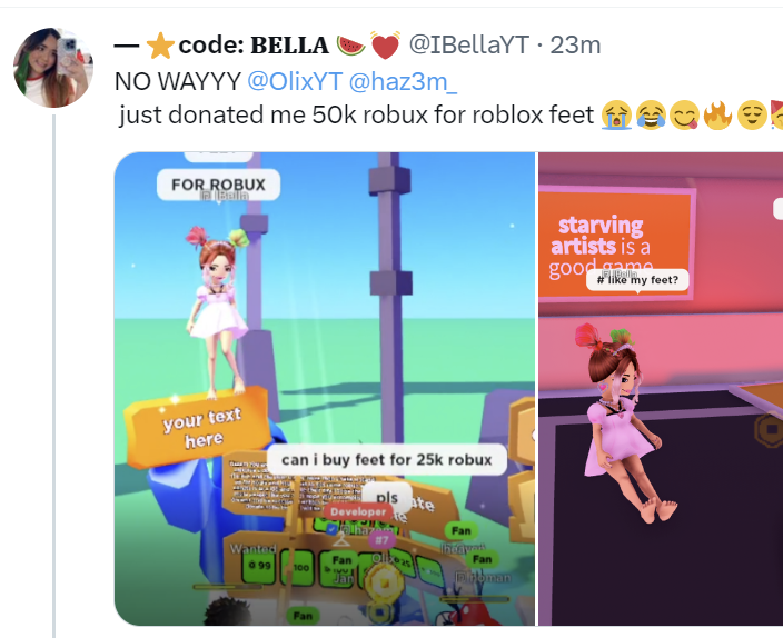 Olix On Twitter Roblox Feet