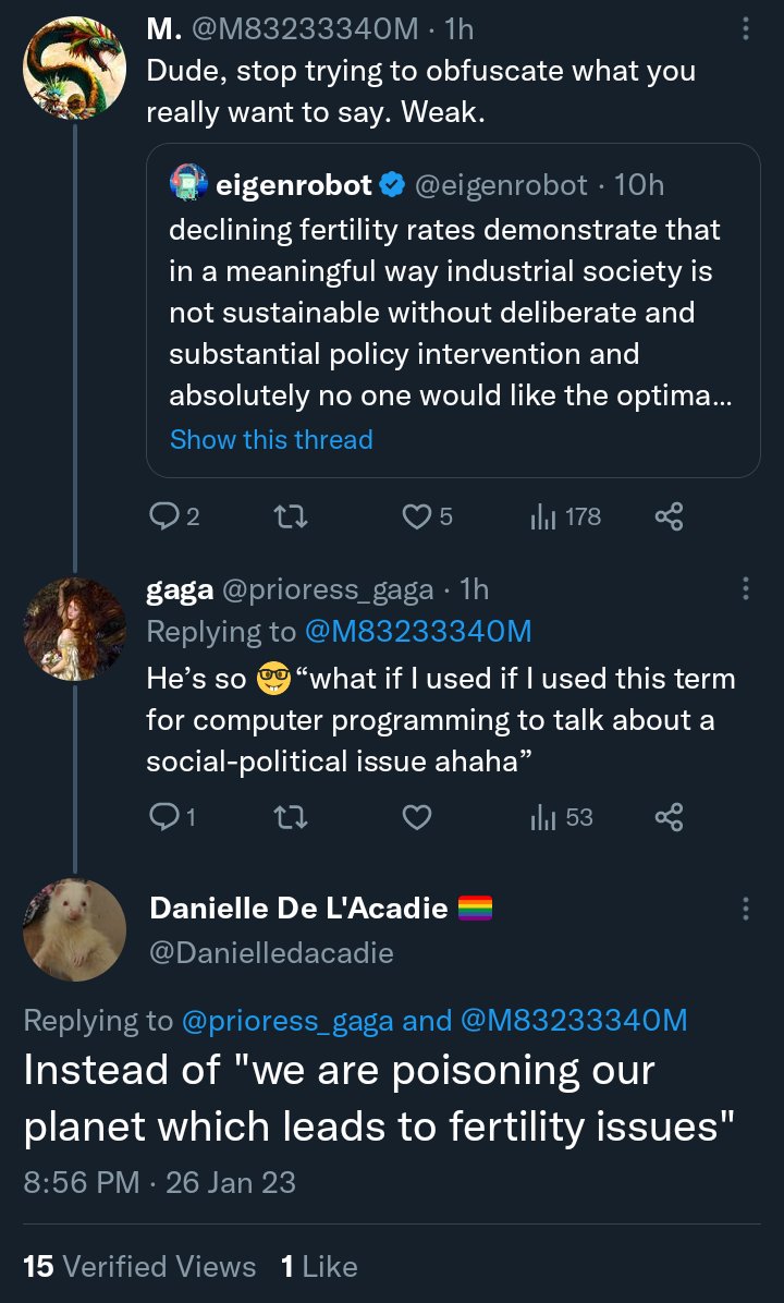 strange ppl are mad abt a throwaway thread about fertility rates did i ...