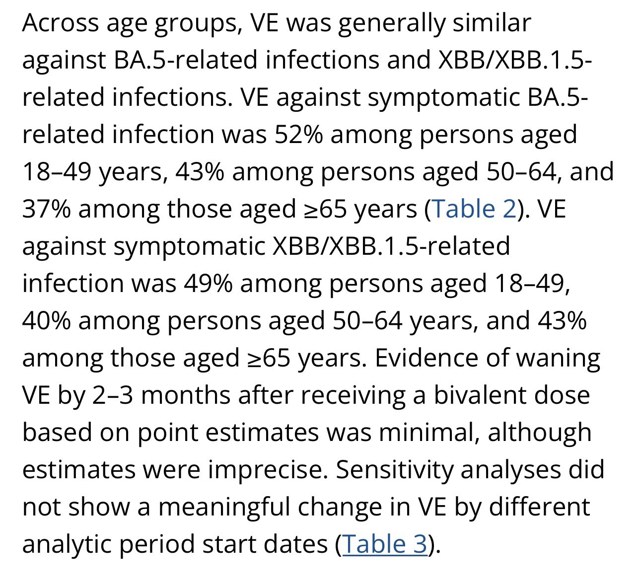 方舟子 on Twitter: "美国疾控中心最新结果，二价加强针对预防BA.5和XBB感染都有效。和只接种单价mRNA疫苗相比，接种二价加强针对18-49岁人群进一步降低BA.5感染52% ...