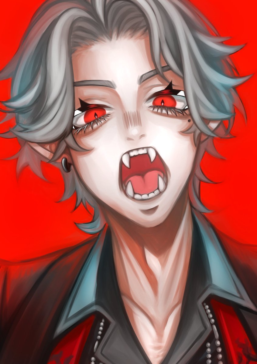 甘噛みじゃ済まさねぇ』 #KuzuArt 」|9zi R_🐳のイラスト