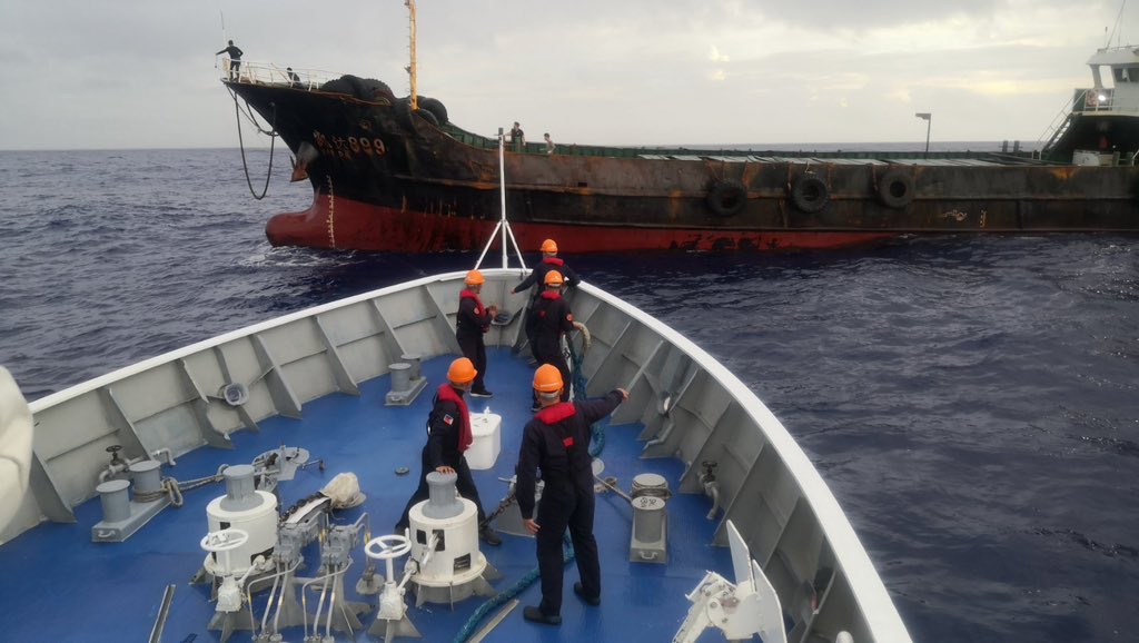The Philippines’ BRP Cabra has already towed the damaged Chinese vessel ...