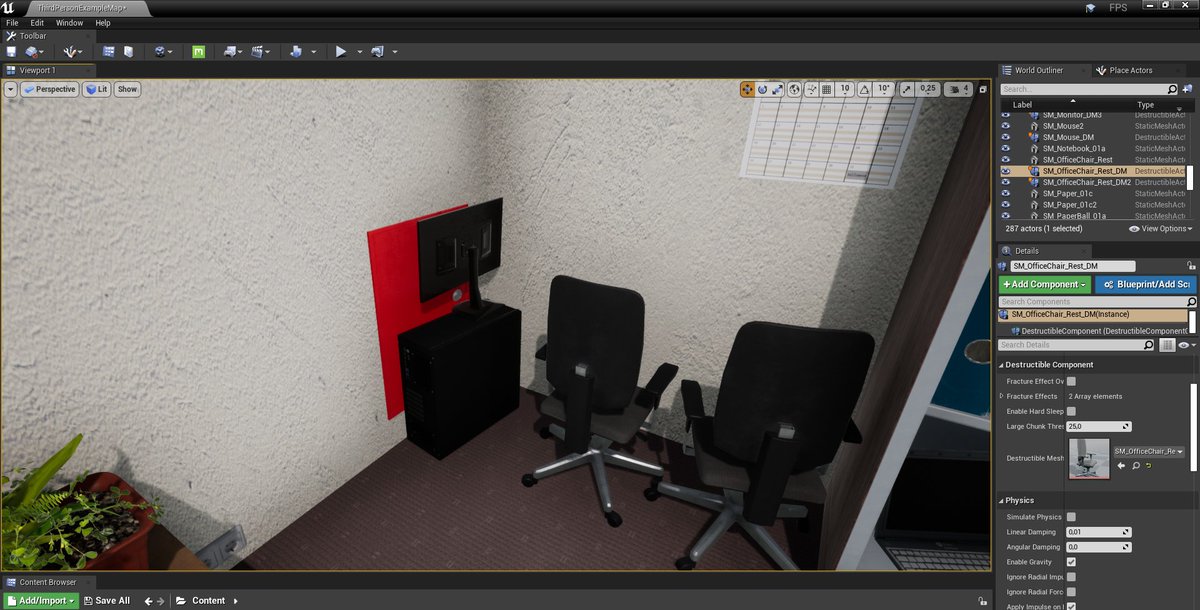 Chairs against the wall, is a classic in every office environment #UnrealEngine #UE4 #Gamedev # ...