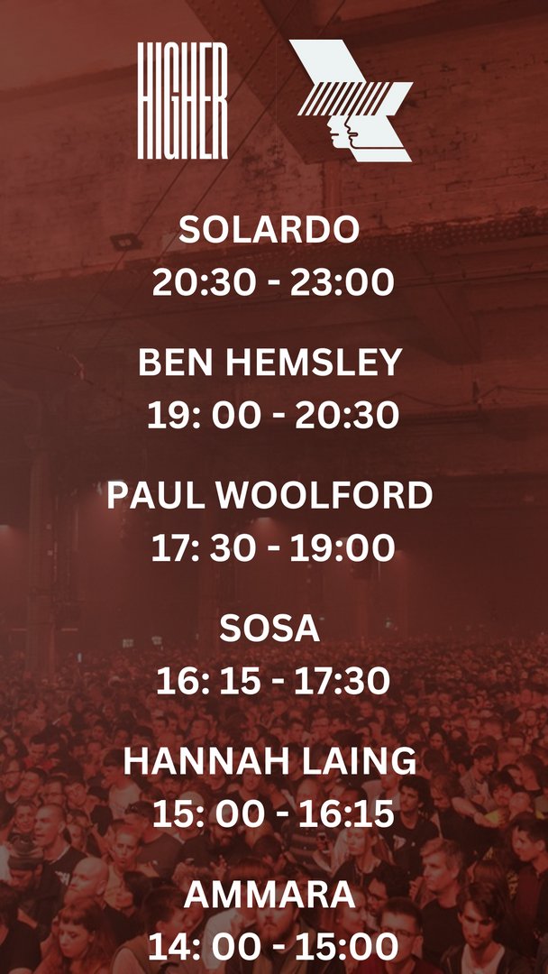 Set times for tomorrow's scenes!🔥 @WHP_Mcr Solardo @solardomusic