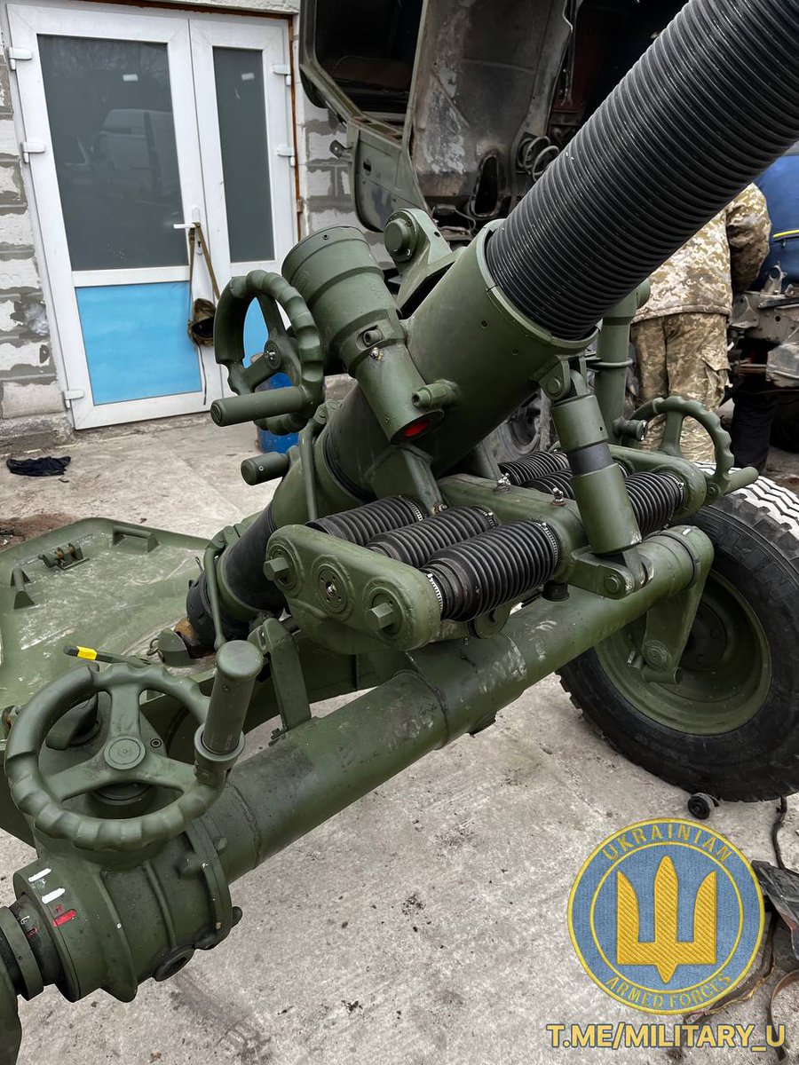 𝔗𝔥𝔢 𝔇𝔢𝔞𝔡 𝔇𝔦𝔰𝔱𝔯𝔦𝔠𝔱 on Twitter: "French 120mm "MO-120-RT61" rifled mortar. #Ukraine️️"