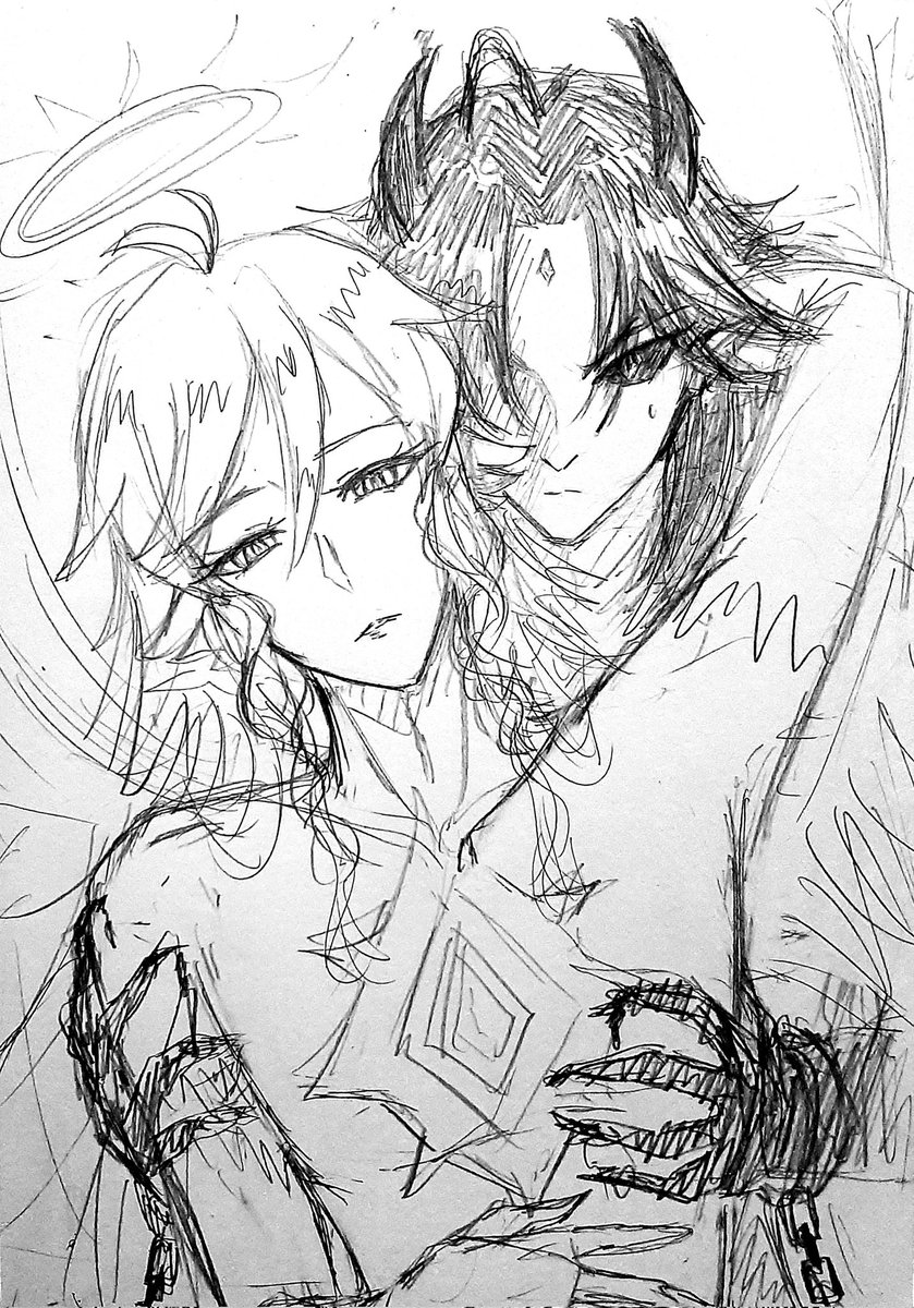 「Day 6 : Mythology au [Angel/Devil] . #X」|Sall 🌺 || what is draw?の漫画