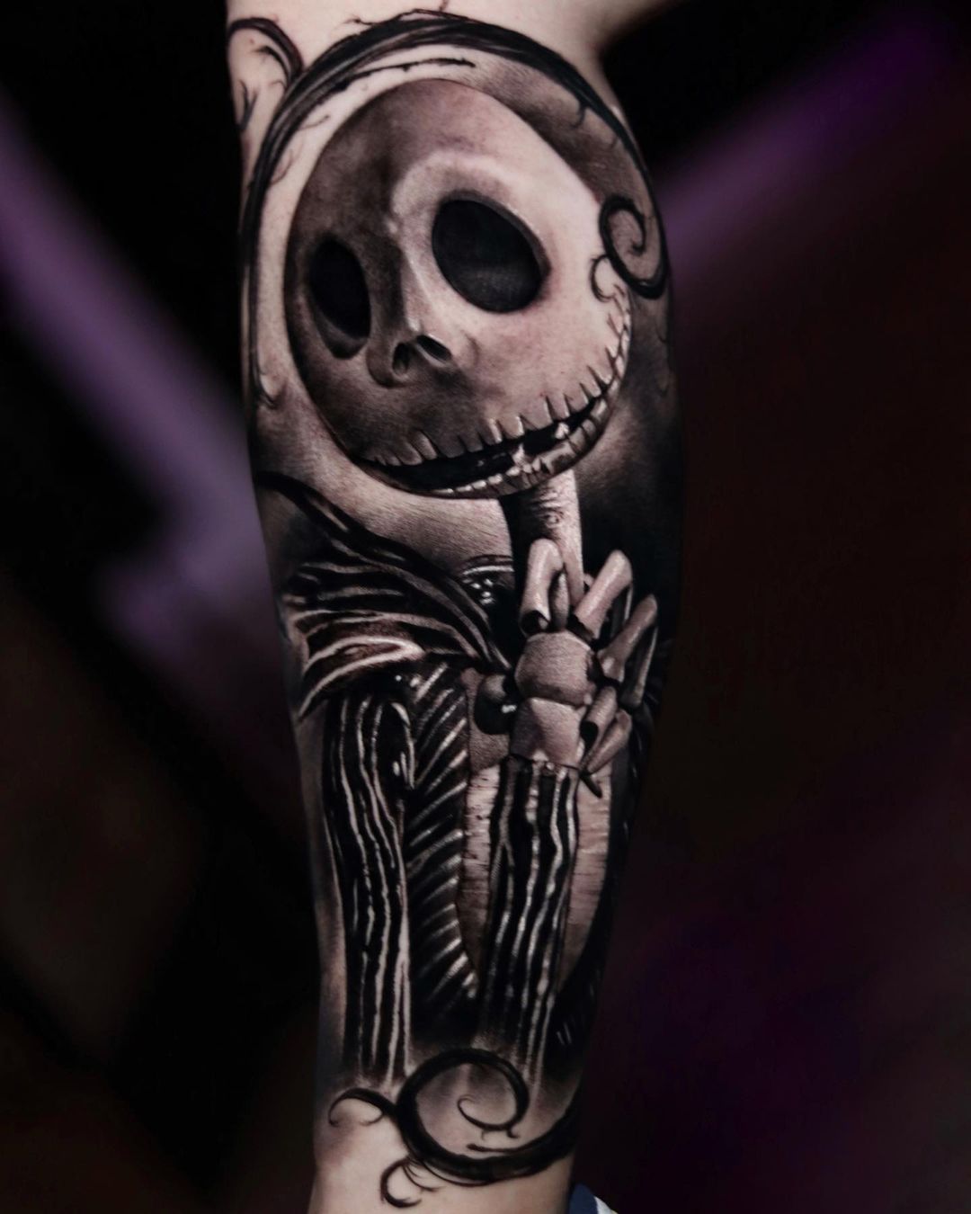 Jack Skeleton Tattoos 10 Best Nightmare Before Christmas Tattoos: Top