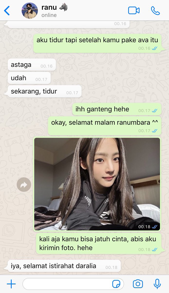 bulan | jenwir update! on Twitter: "; selamat malam, selamat istirahat. — ranu & dara. minji x ...