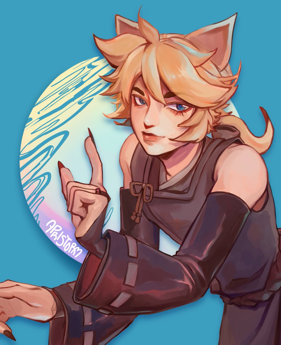 「indigo fox len🦊🍌 #VOCALOID #鏡音レン 」|🦀 dannyのイラスト