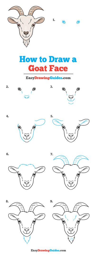 How To Draw A Goat Step By Step For Kids