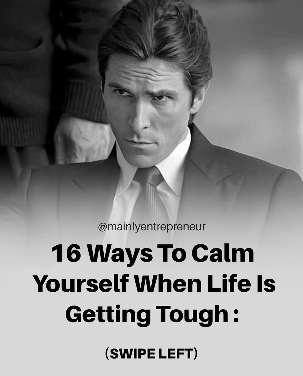 16 ways to calm yourself when life is getting tough: - Thread from ...