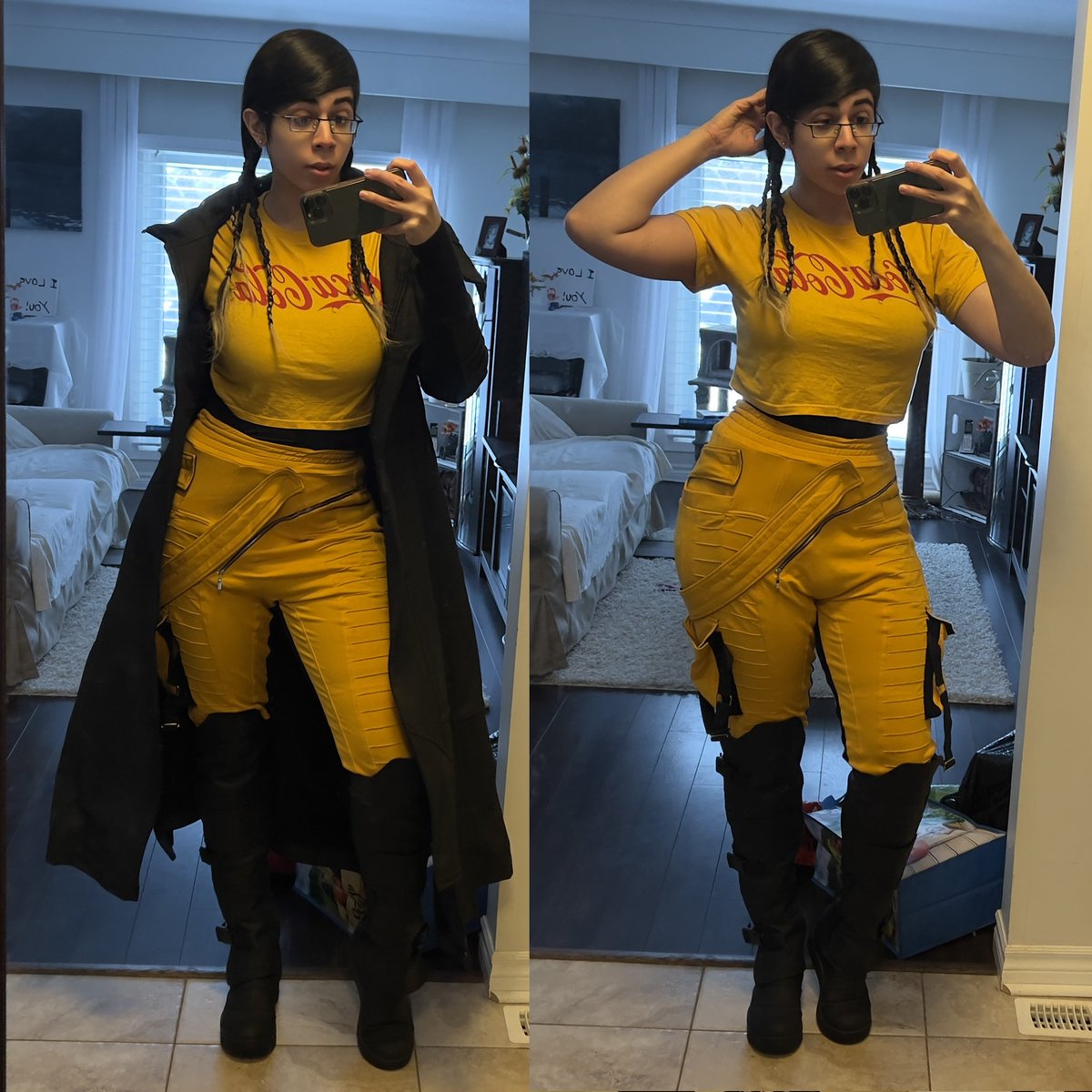 Felt like doing another black n yellow fit for errands yesterday. 🔞 ...