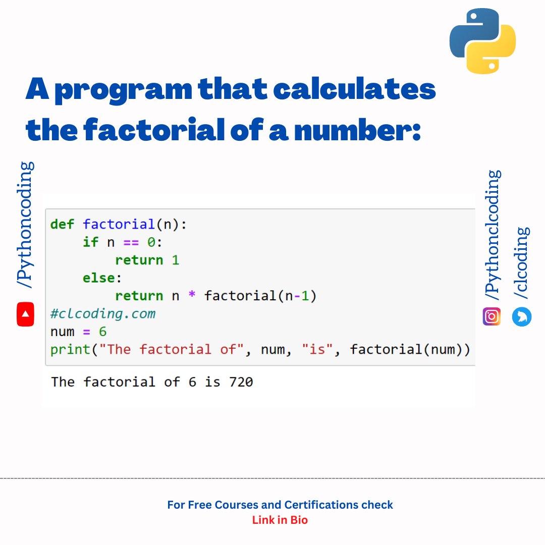 Python Programs Based On Functions Thread 🧵 Thread From Python Coding Clcoding Rattibha