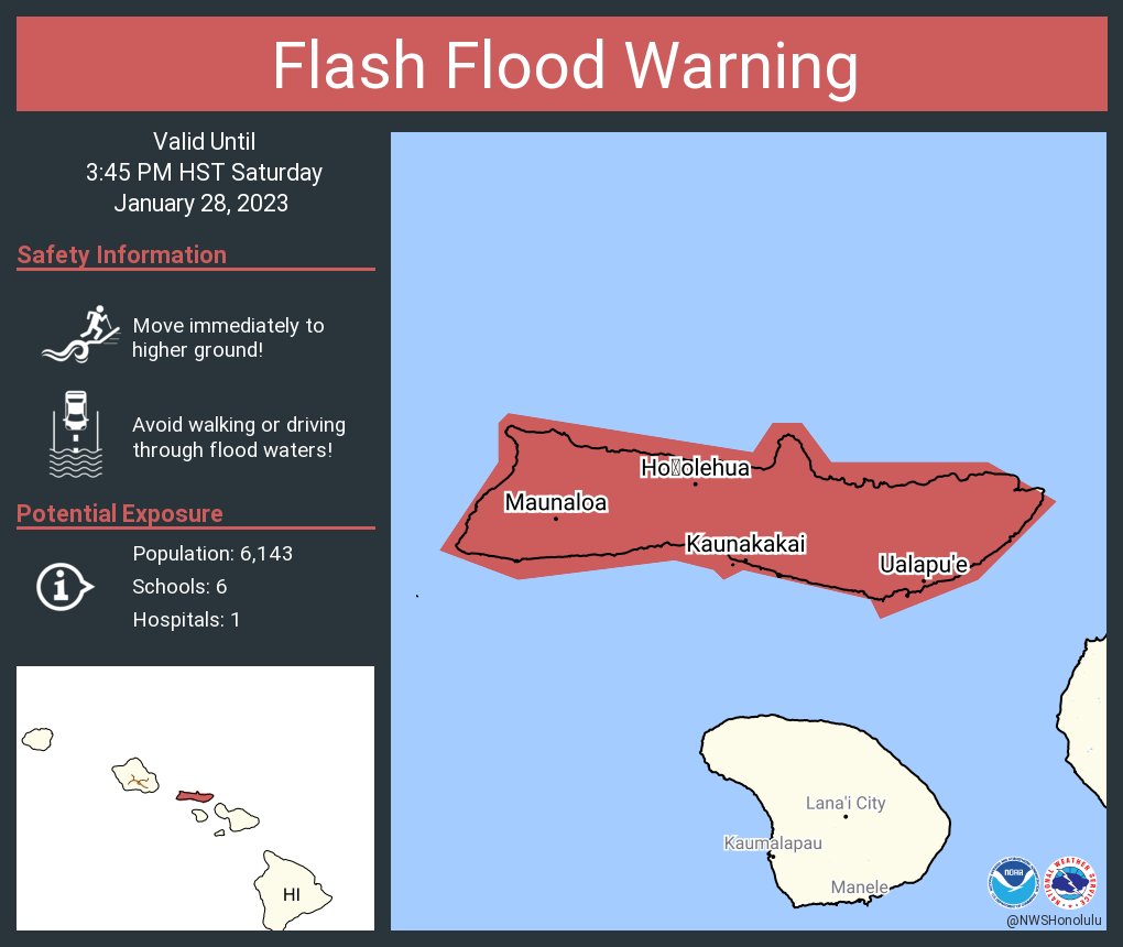Hawaii Ema On Twitter Rt Nwshonolulu Flash Flood Warning Continues